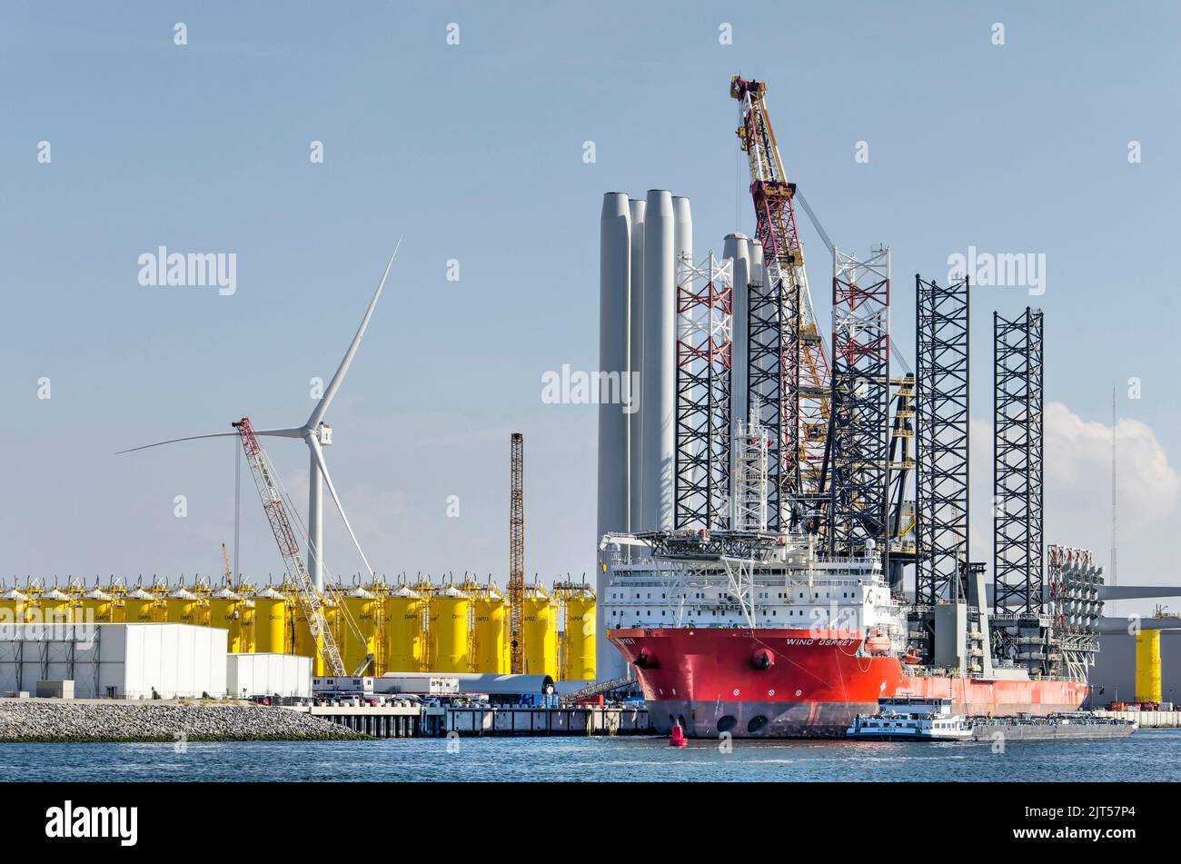 Rotterdam, The Netherlands, August 23, 2022: construction vessel and ...