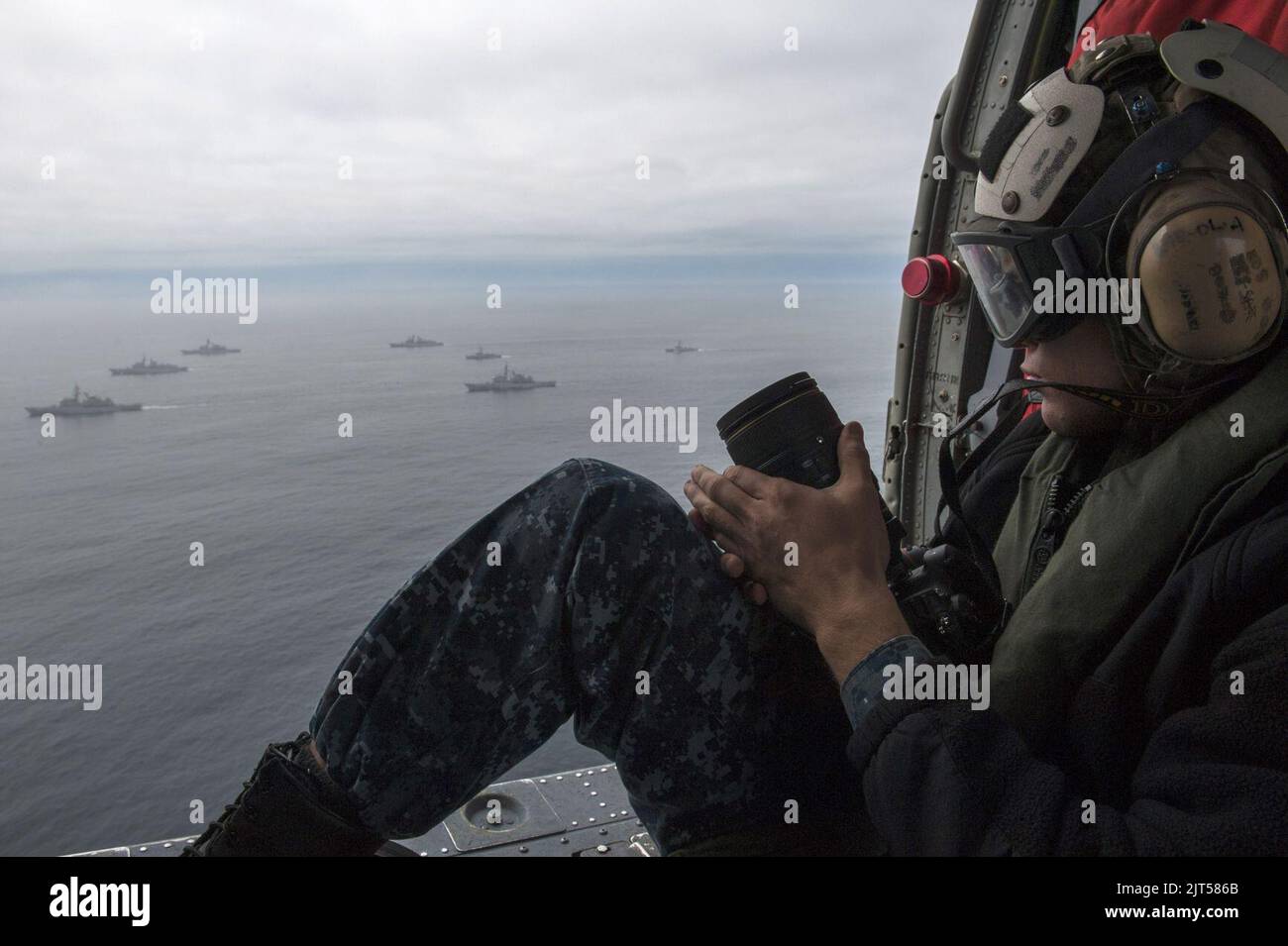 U.S. Navy Mass Communication Specialist 2nd Class prepares to take ...