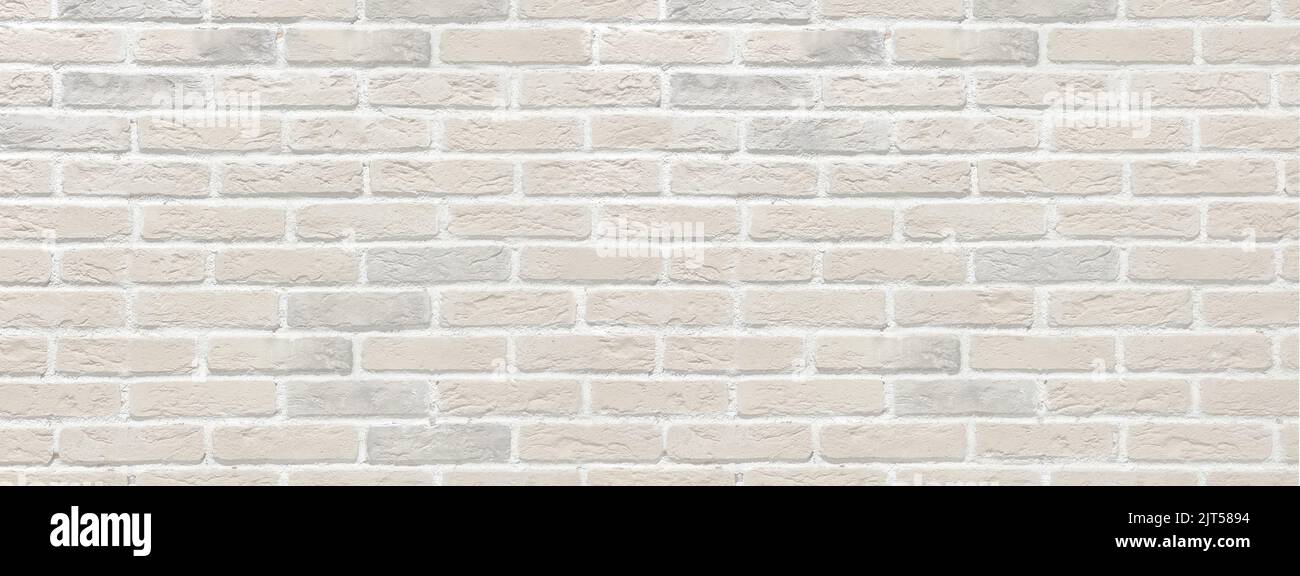 light beige brick wall, decorative panoramic background Stock Photo - Alamy