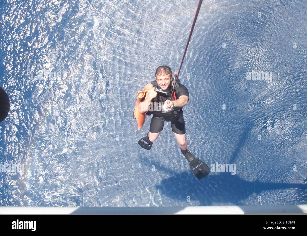 U.S. Navy Naval Aircrewmen 2nd Class Wirth, a rescue swimmer with ...