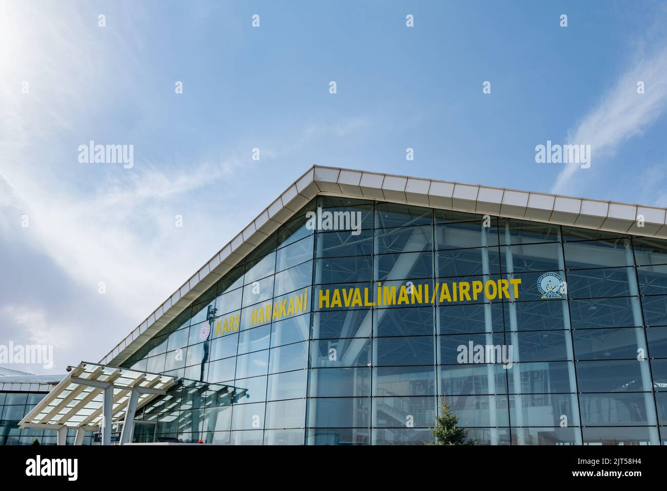 Kars, Turkey - August 2022: Kars Airport architecture in Turkey. Kars ...