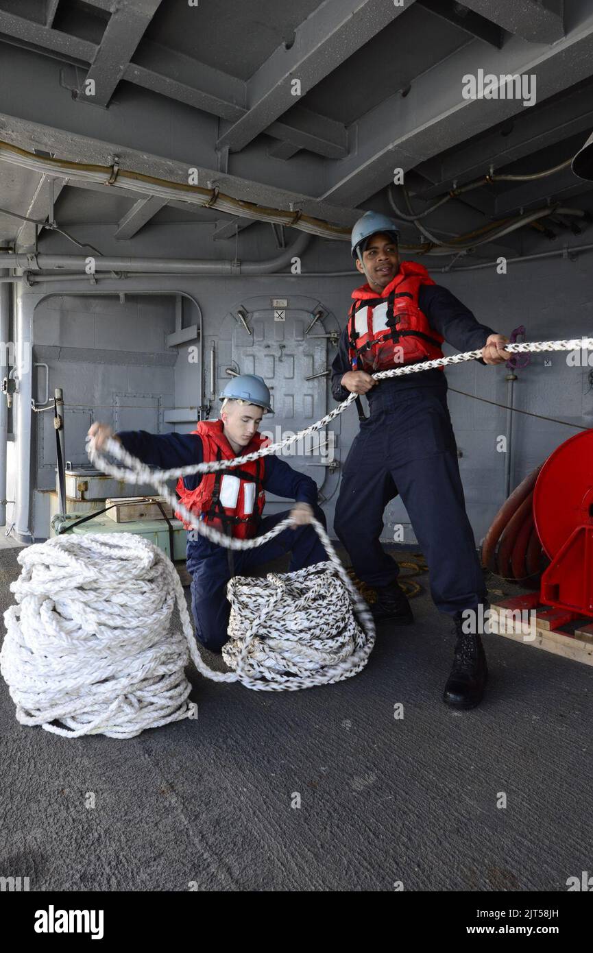 U.S. Navy Quartermaster Seaman Recruit left, and Culinary Specialist ...