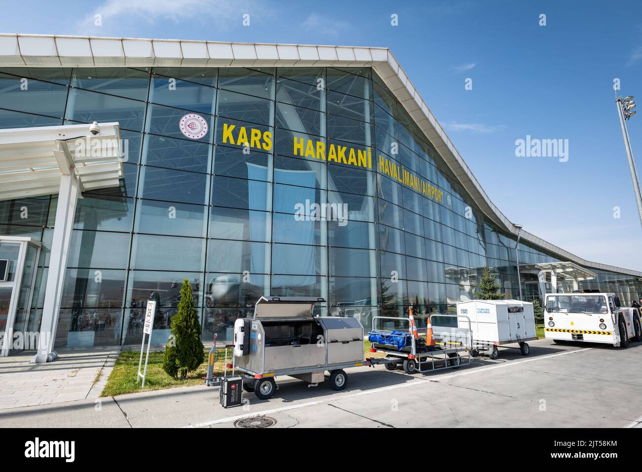 Kars, Turkey - August 2022: Kars Airport architecture in Turkey. Kars ...
