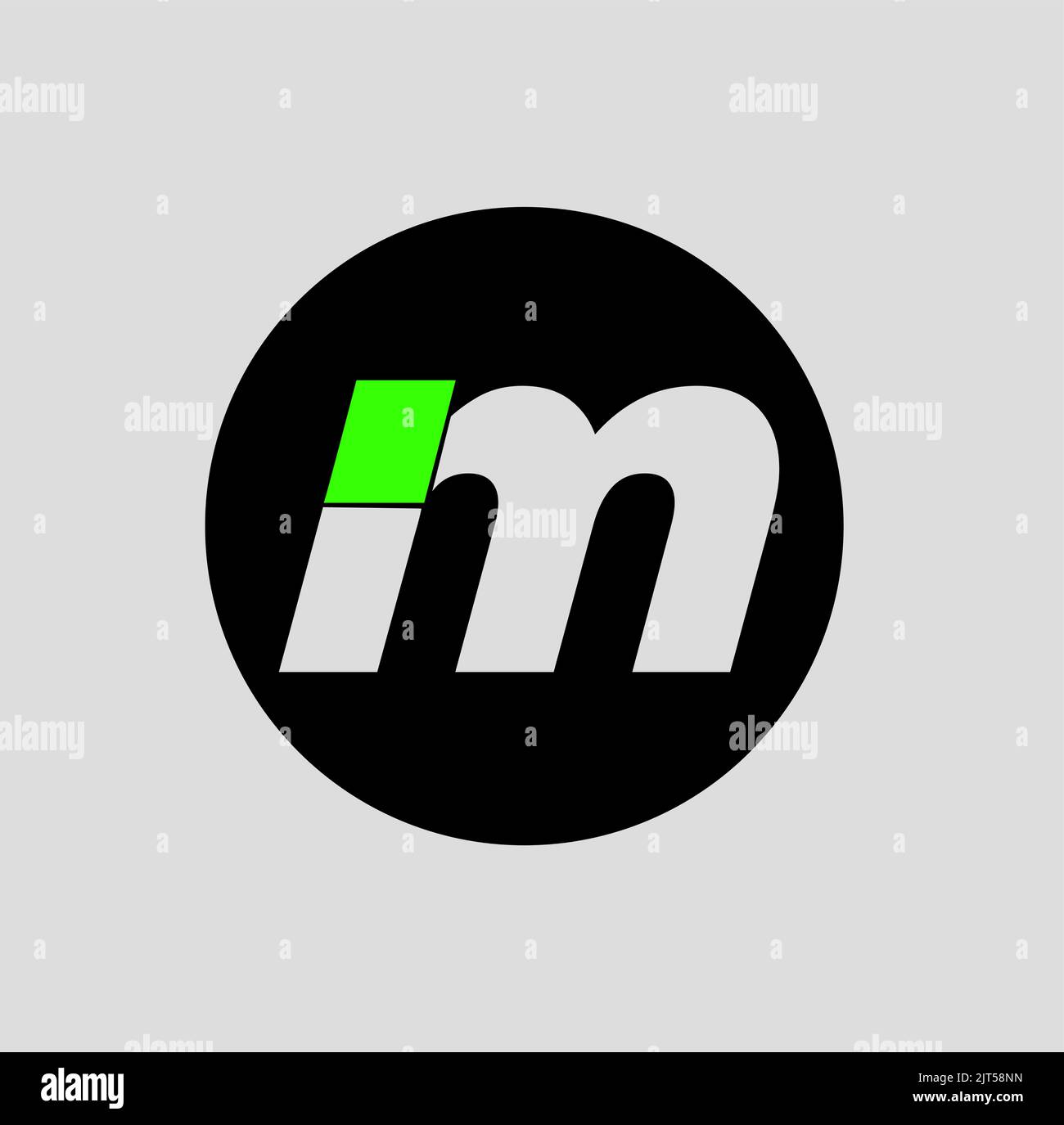 The IM company name initial letters monogram, logo design concept Stock ...