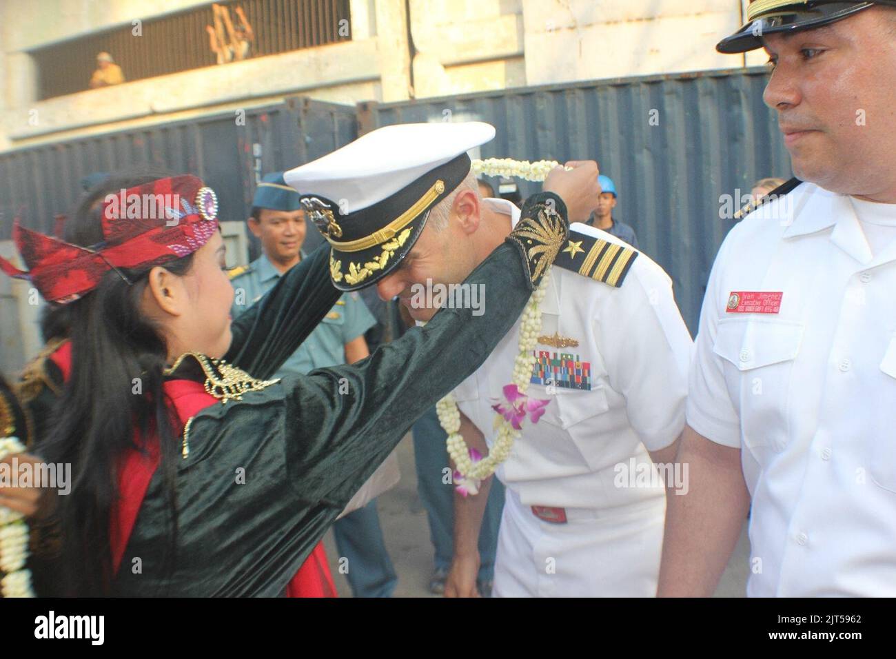U.S. Navy USS VANDEGRIFT’s Commanding Officer CDR Brandon Bryan is ...