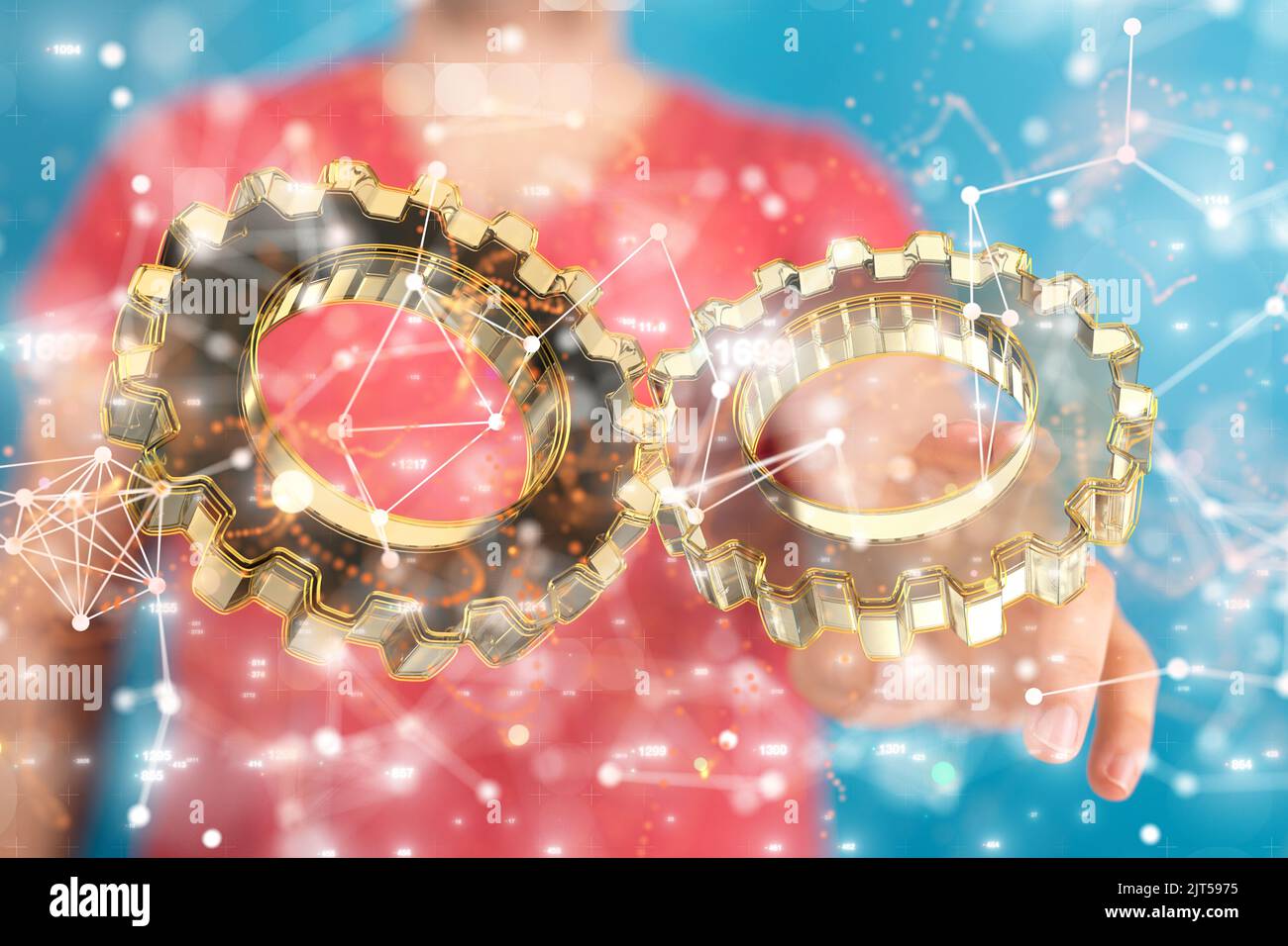 A 3D rendered computer icon hovering in man's hand Stock Photo - Alamy