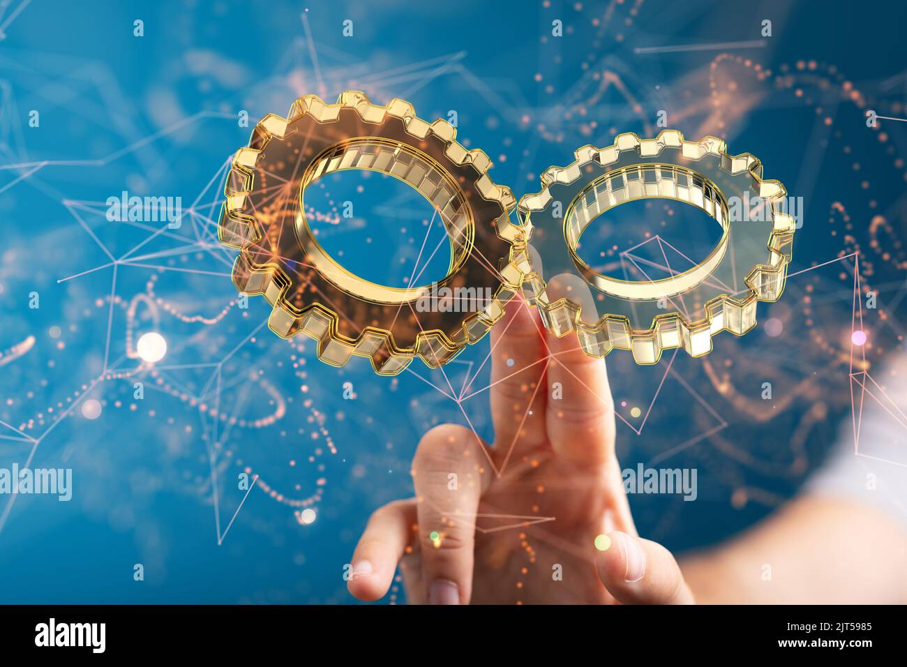 A 3D rendered computer icon hovering in man's hand Stock Photo - Alamy