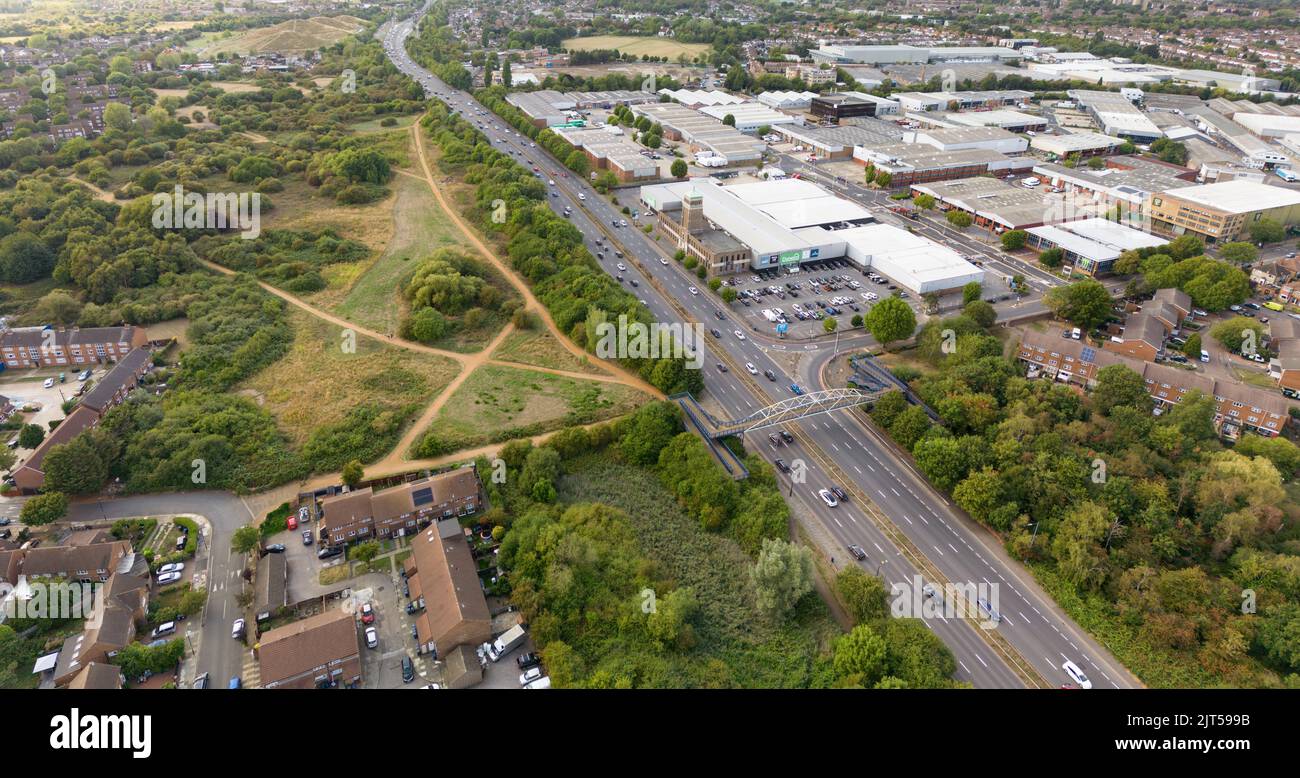 Greenford towards Northolt, London Borough of Ealing Stock Photo - Alamy