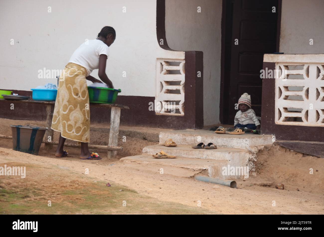 Mother and Child, Bong County, Liberia Stock Photo - Alamy
