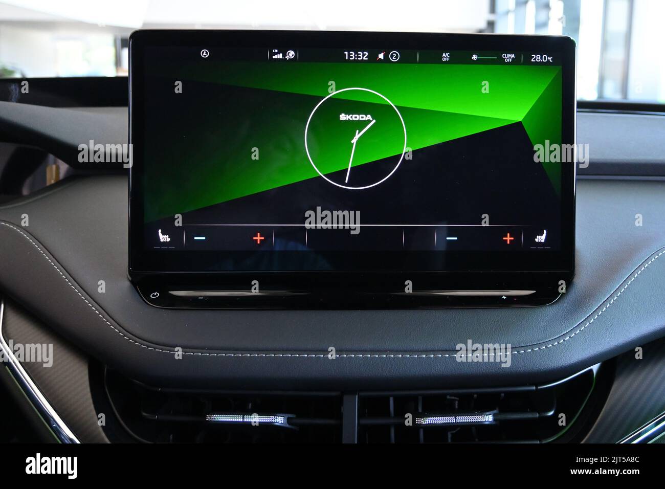 Gdansk, Poland - August 27, 2022: Navigation panel of new model of ...