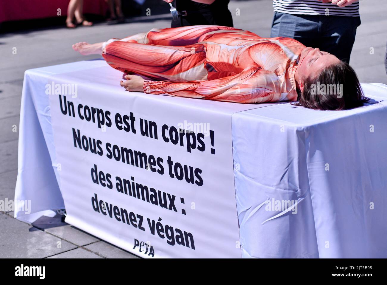 People for the Ethical Treatment of Animals (PETA) GNO members wearing ...