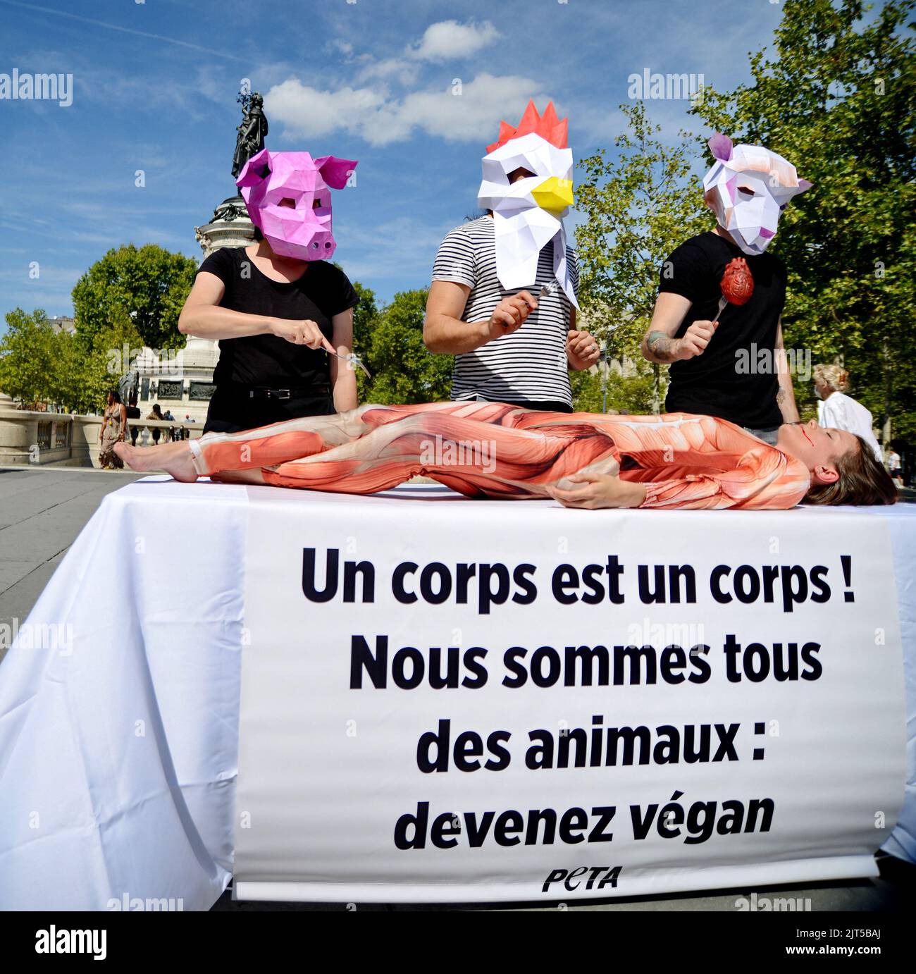 People for the Ethical Treatment of Animals (PETA) GNO members wearing ...