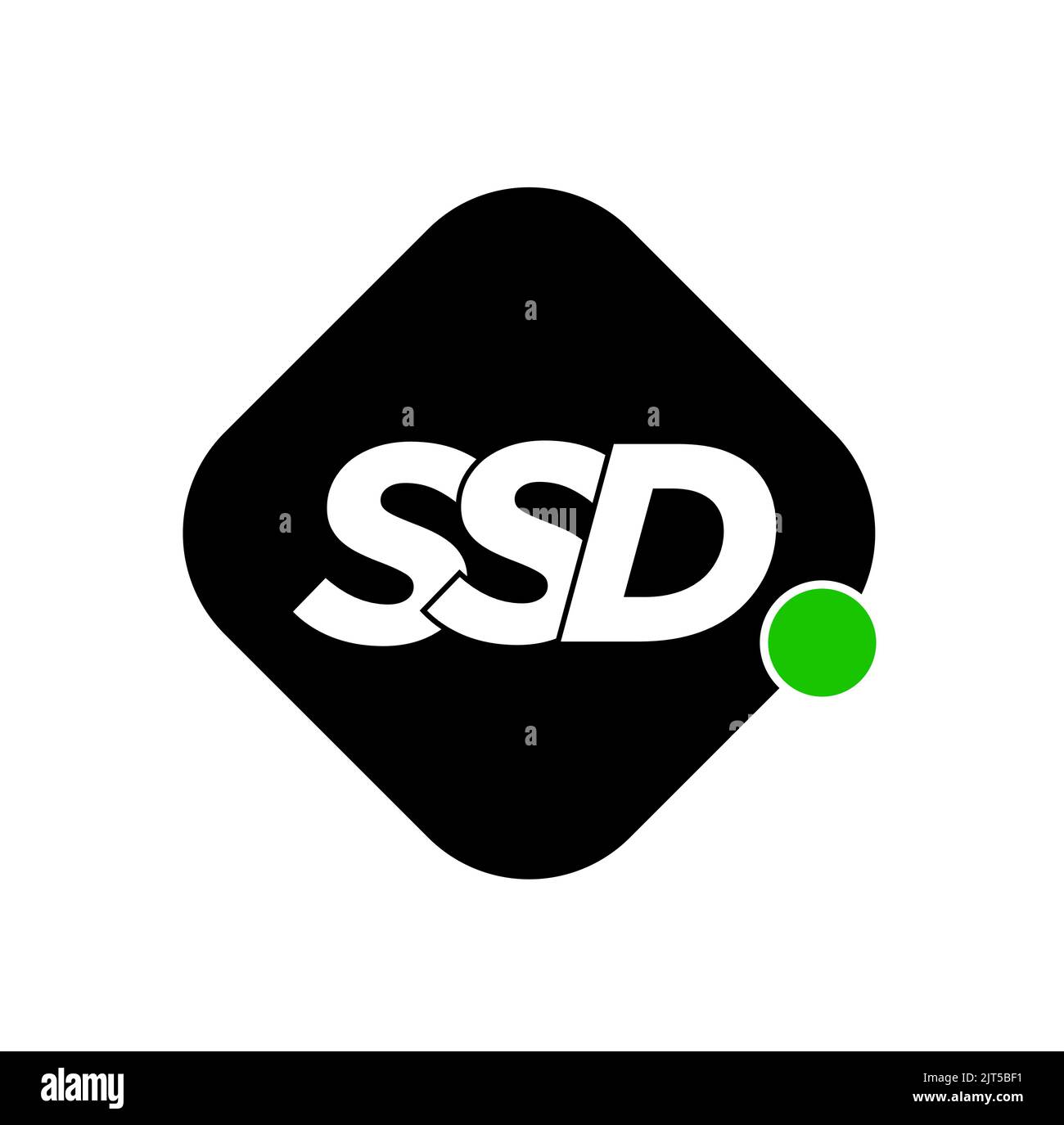 The SSD company name initial letters monogram on dark grey rhombus ...