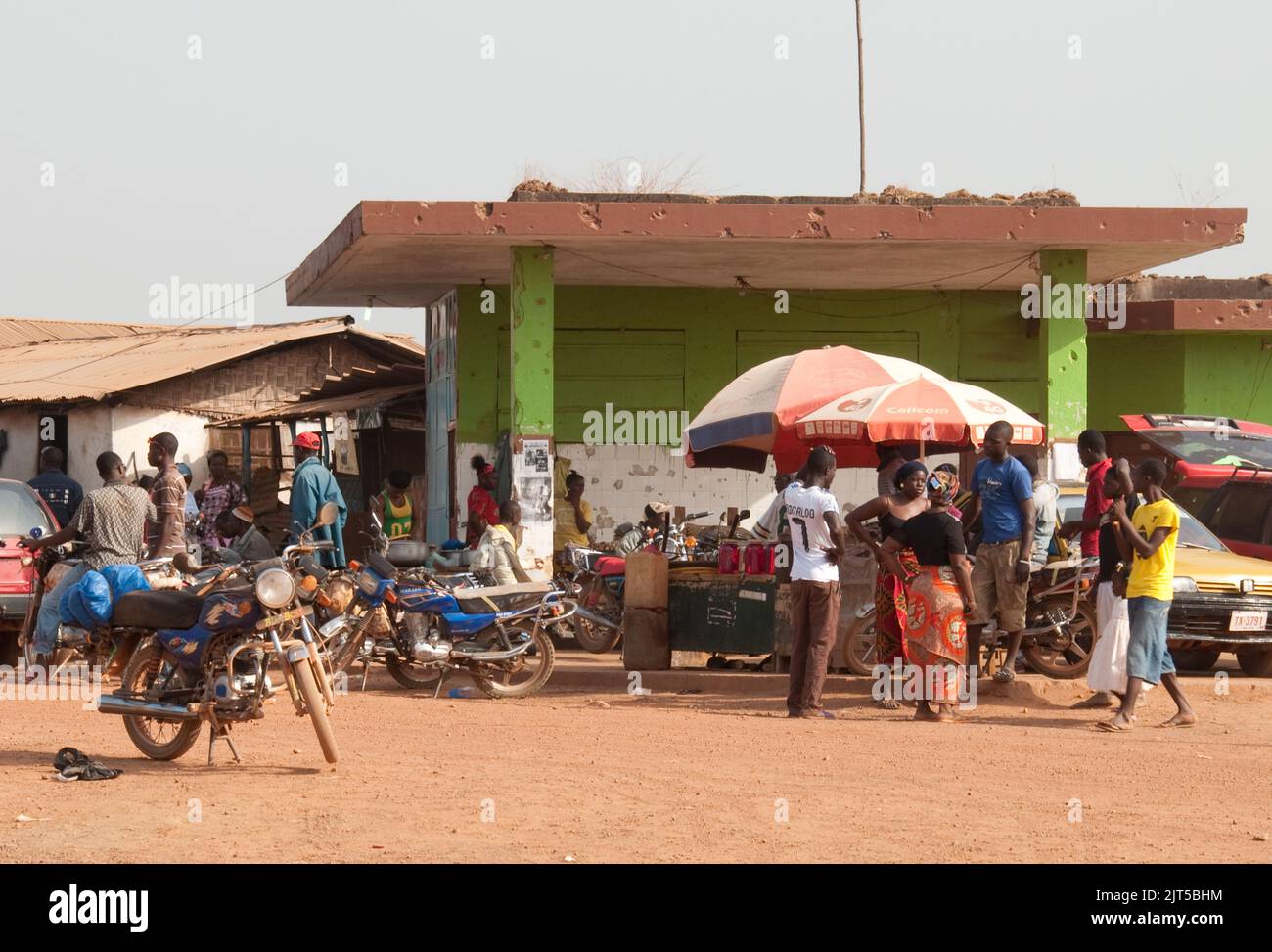 Street scene, Main Street, Zorzor Town Centre, Lofa County. Liberia ...