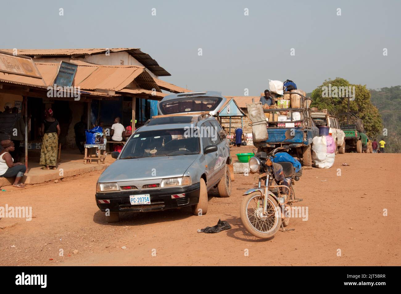 Street scene, Main Street, Zorzor Town Centre, Lofa County. Liberia ...