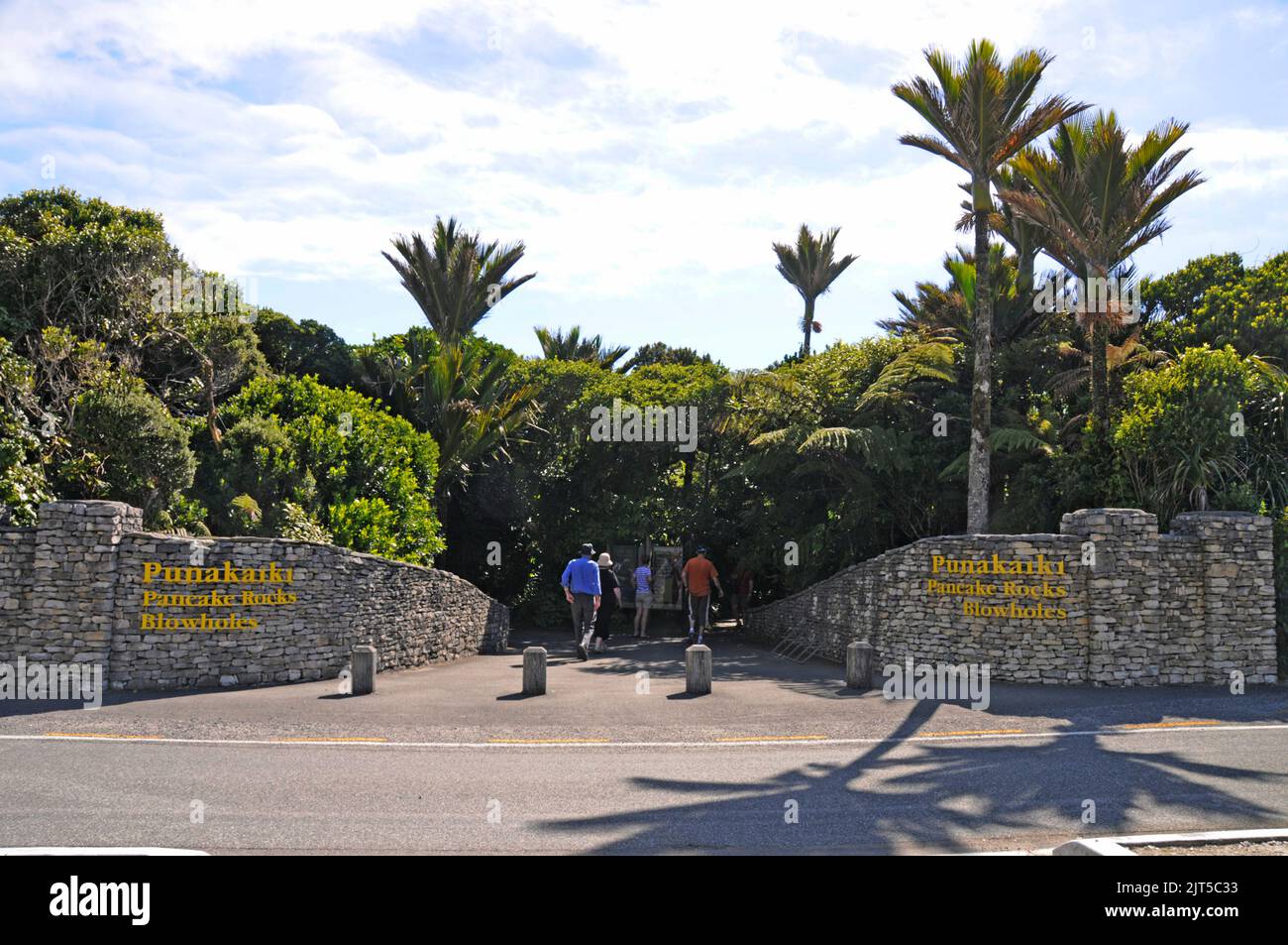 The main entrance for visitors to view the high lime-stoned pancake ...