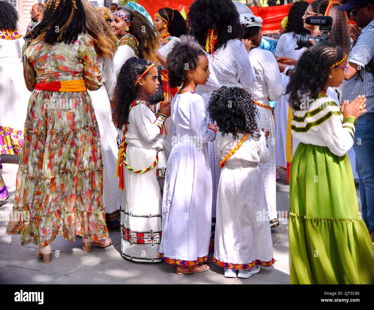 Tigray women dance during the rally in Paris, France, on August 27 ...