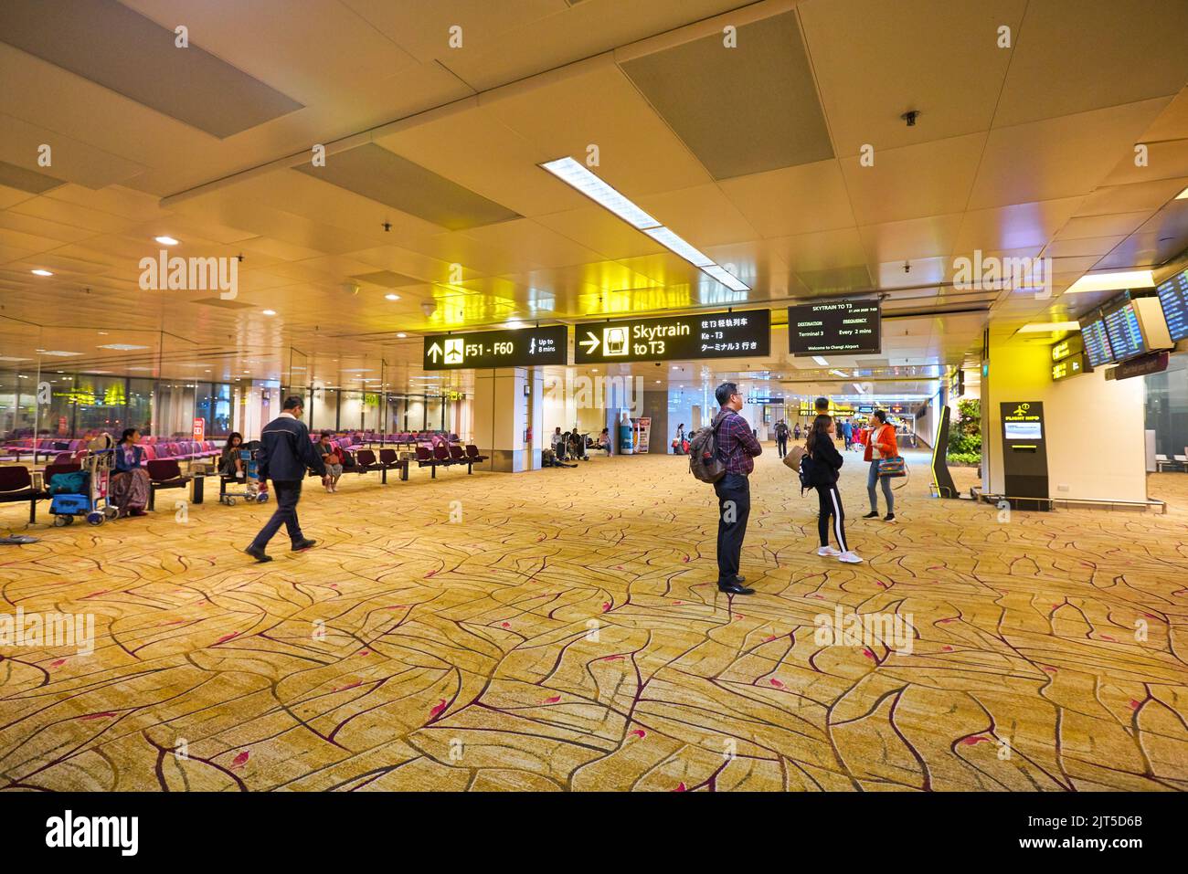 SINGAPORE - CIRCA JANUARY, 2020: interior shot of Singapore Changi ...