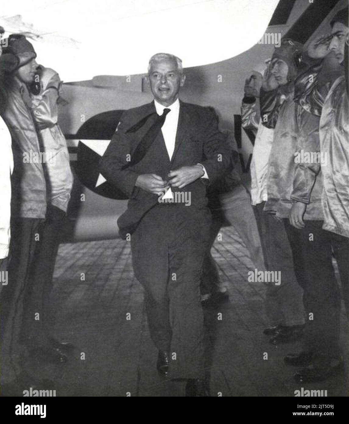 U.S. Secretary of the Navy Paul H. Nitze visits USS Hancock (CVA-19 ...