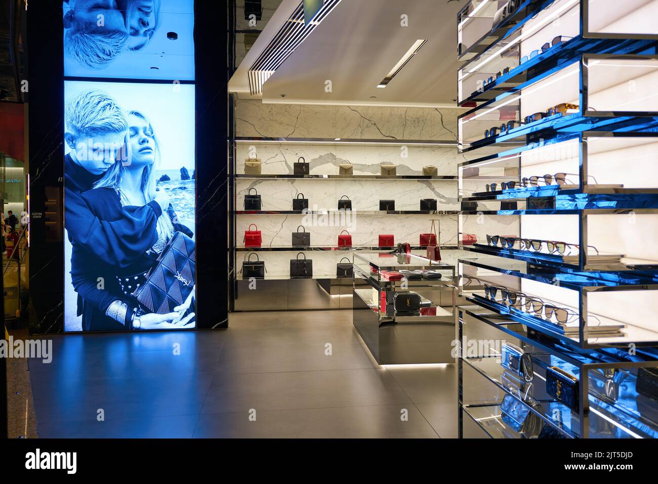 SINGAPORE - CIRCA JANUARY, 2020: bags on display at Yves Saint Laurent ...
