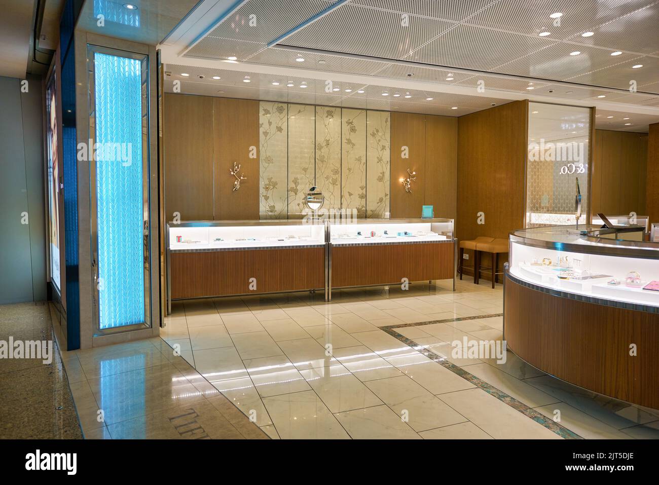 SINGAPORE - CIRCA JANUARY, 2020: interior shot of Tiffany and Co store ...