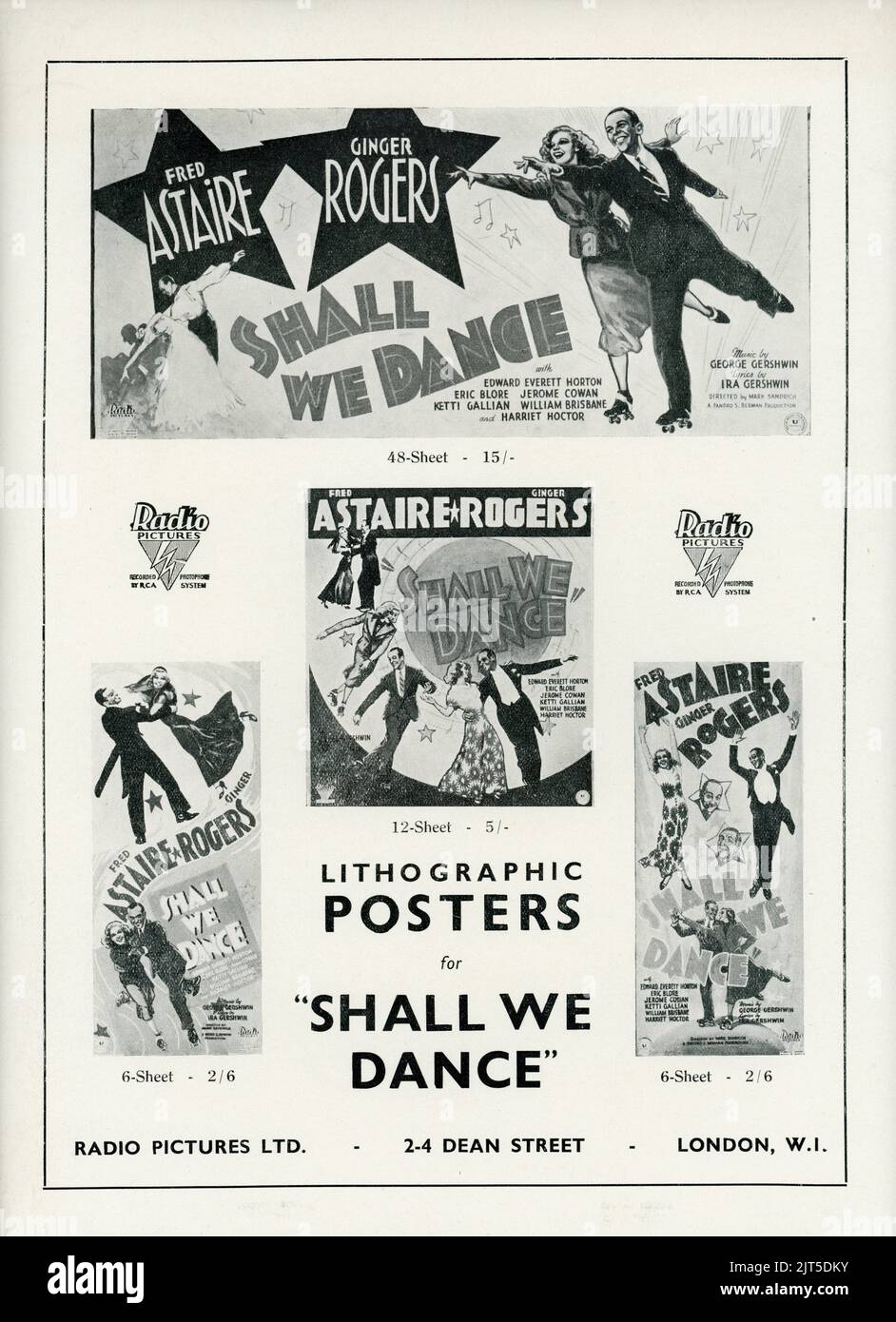 FRED ASTAIRE and GINGER ROGERS in SHALL WE DANCE 1937 director MARK ...