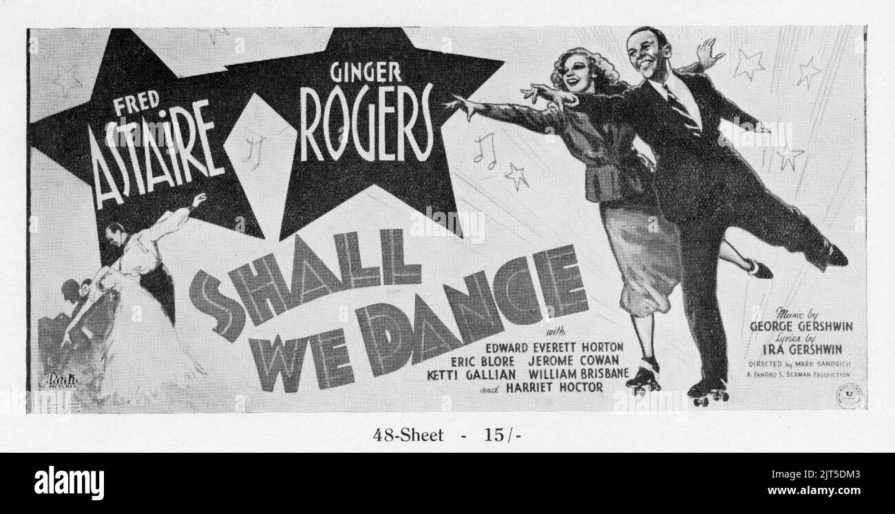 FRED ASTAIRE and GINGER ROGERS with HARRIET HOCTOR in SHALL WE DANCE ...