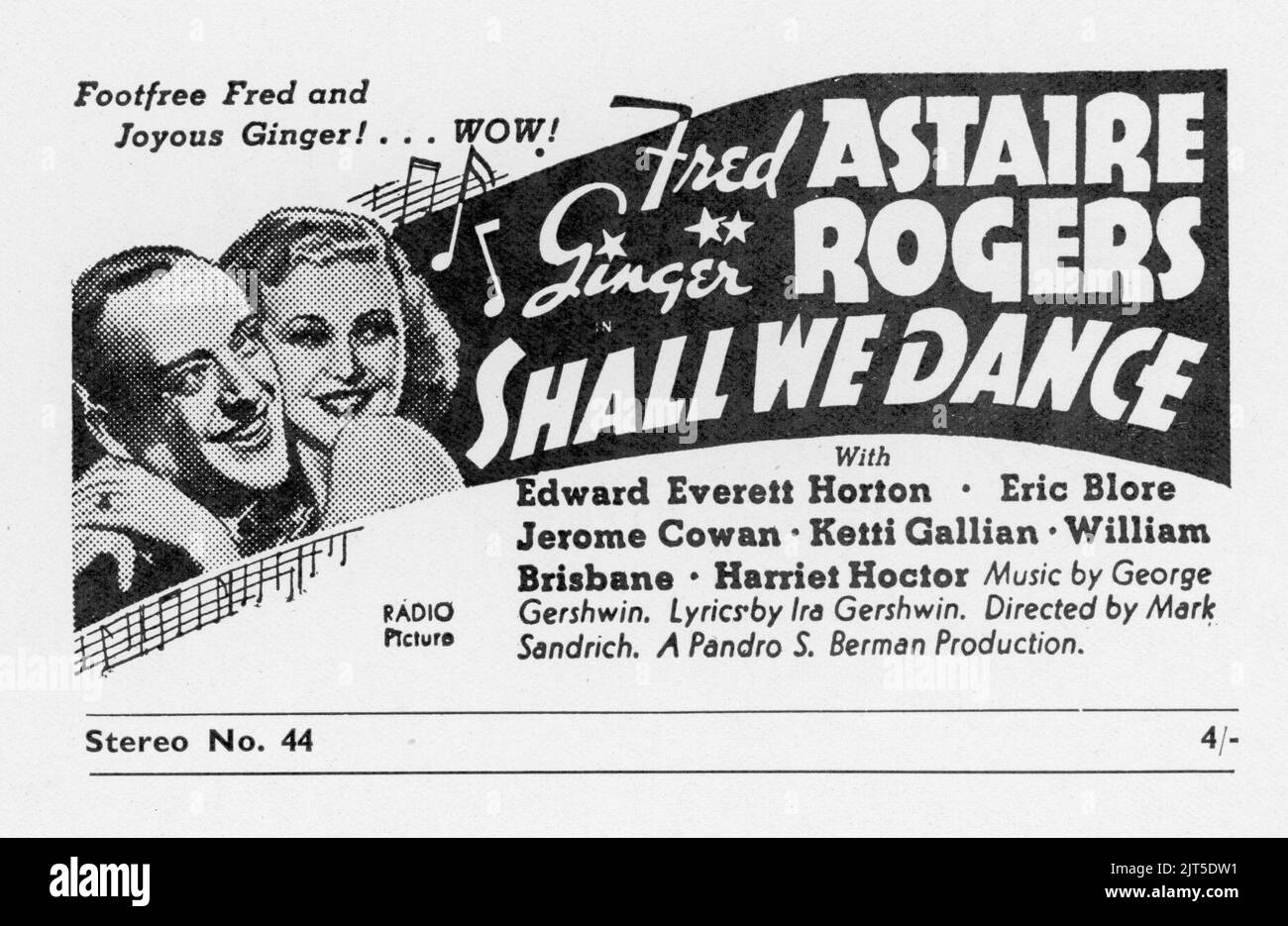 FRED ASTAIRE and GINGER ROGERS in SHALL WE DANCE 1937 director MARK ...