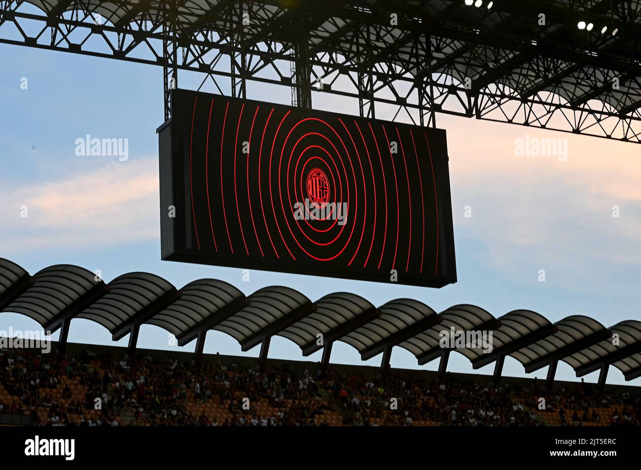 The San Siro billboard during the Italian Serie A football match AC ...
