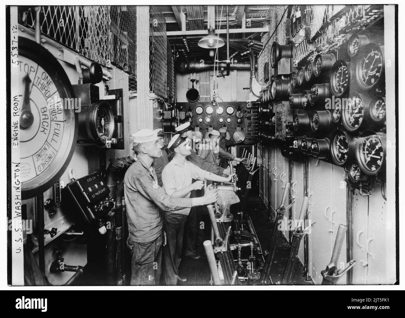 U.S.S. Washington, Engine room Stock Photo - Alamy