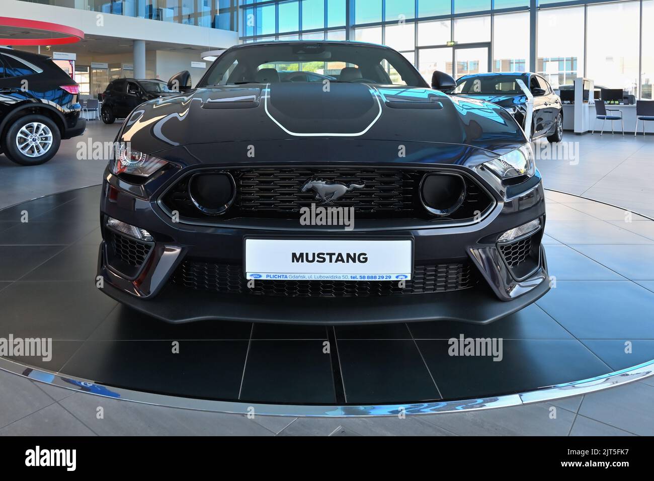 Gdansk, Poland - August 27, 2022: New model of Ford Mustang presented ...
