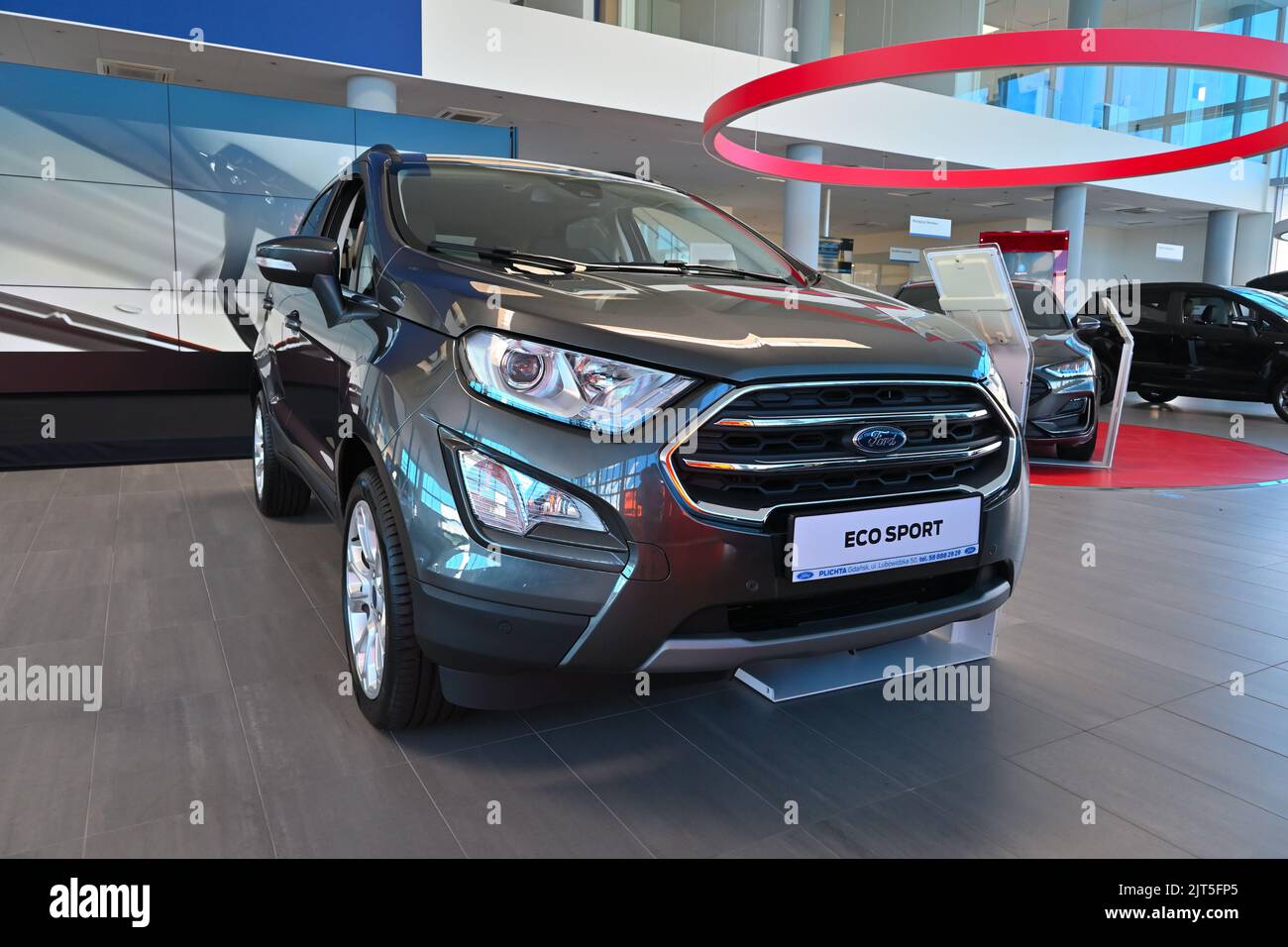 Gdansk, Poland - August 27, 2022: New model of Ford Eco Sport presented ...