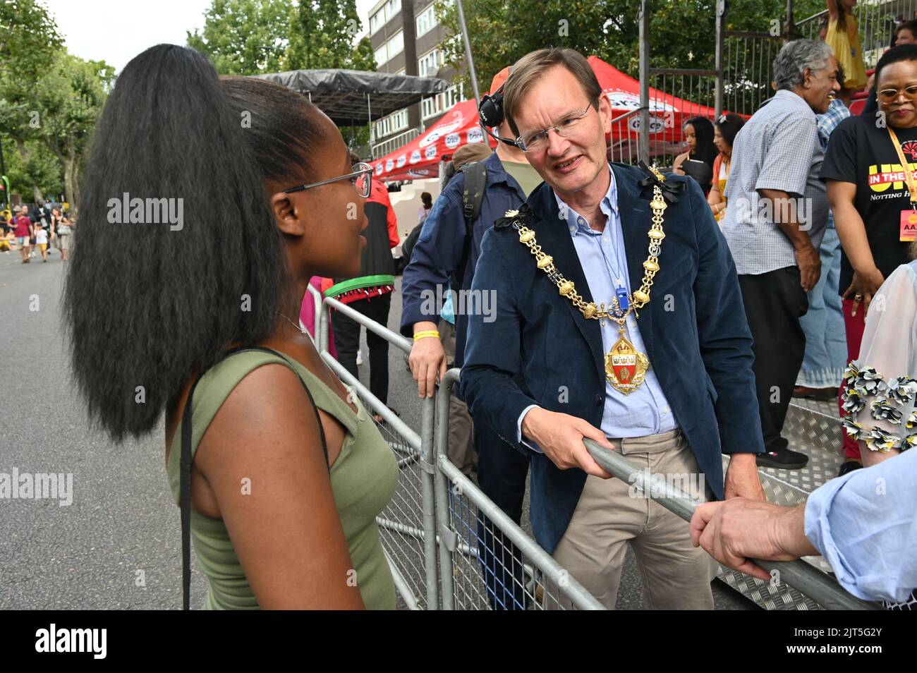 London, UK. August 28. Cllr David Lindsey attends the Family day ...