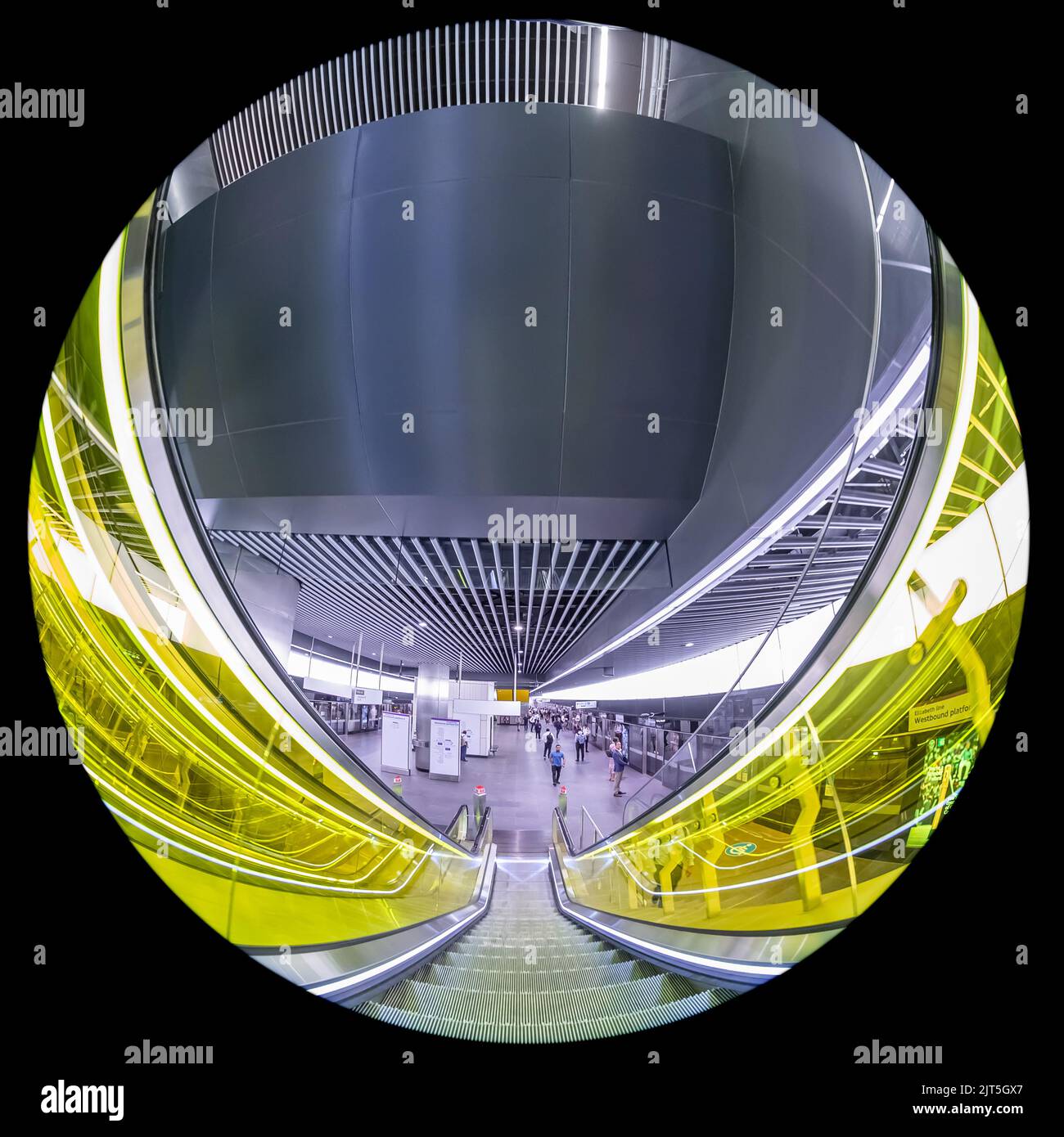 Canary Wharf - Elizabeth Line Station Stock Photo - Alamy