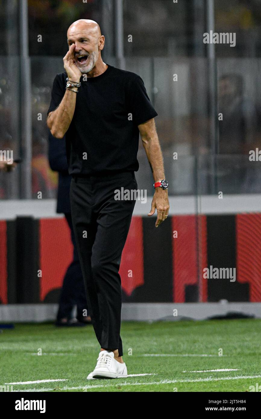 Stefano Pioli, coach of AC Milan during the Italian Serie A football ...