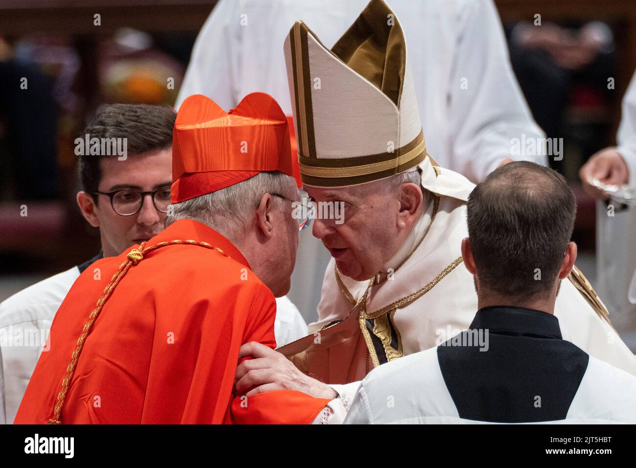 Vatican, Vatican. 27th Aug, 2022. New Cardinal Arthur Roche receives ...