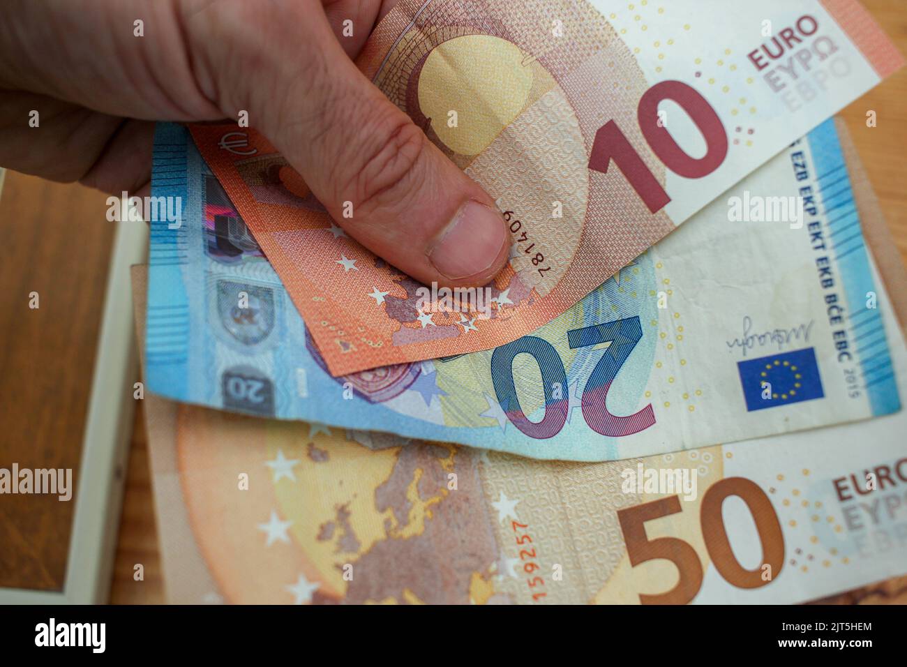 each day the euro is worth less Stock Photo - Alamy