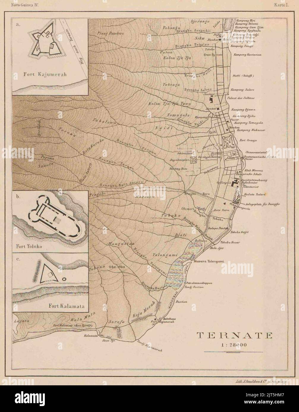 UB Utrecht - Nova Guinea Vol 4 - Karte 1 - Ternate Stock Photo - Alamy