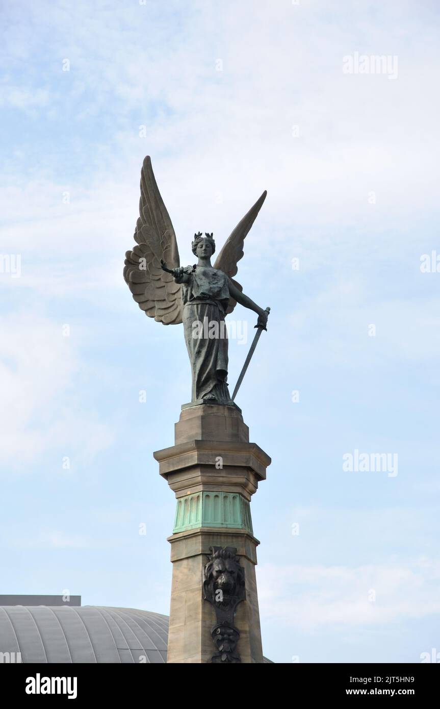 The Angel Monument, Haymarket, Newcastle upon Tyne Stock Photo - Alamy