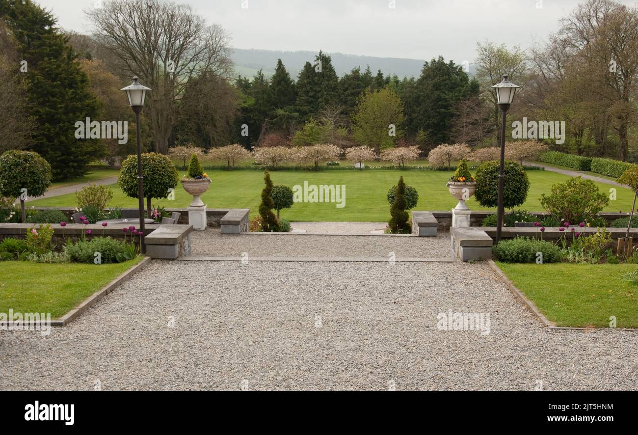 Castle Durrow Hotel Gardens, Thomastown, Co Kilkenny, Eire Stock Photo ...