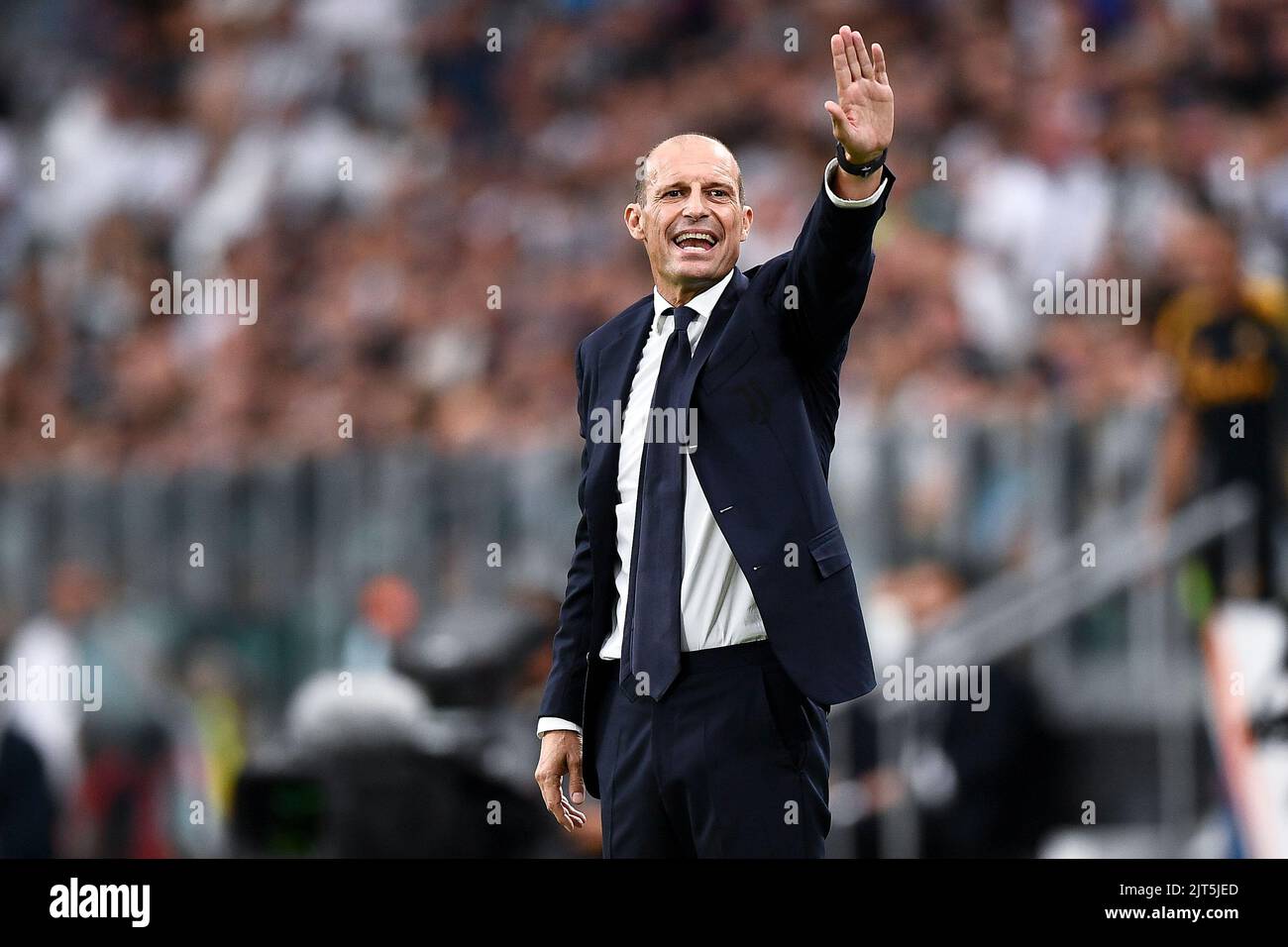 Tuin, Italy. 27 August 2022. Massimiliano Allegri, head coach of ...