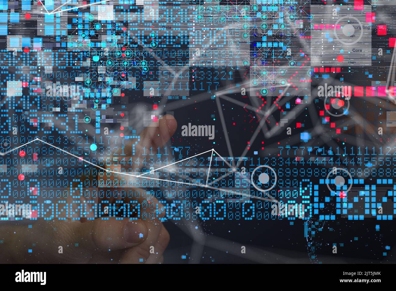 A 3D rendered neural network hovering in man's hand Stock Photo - Alamy