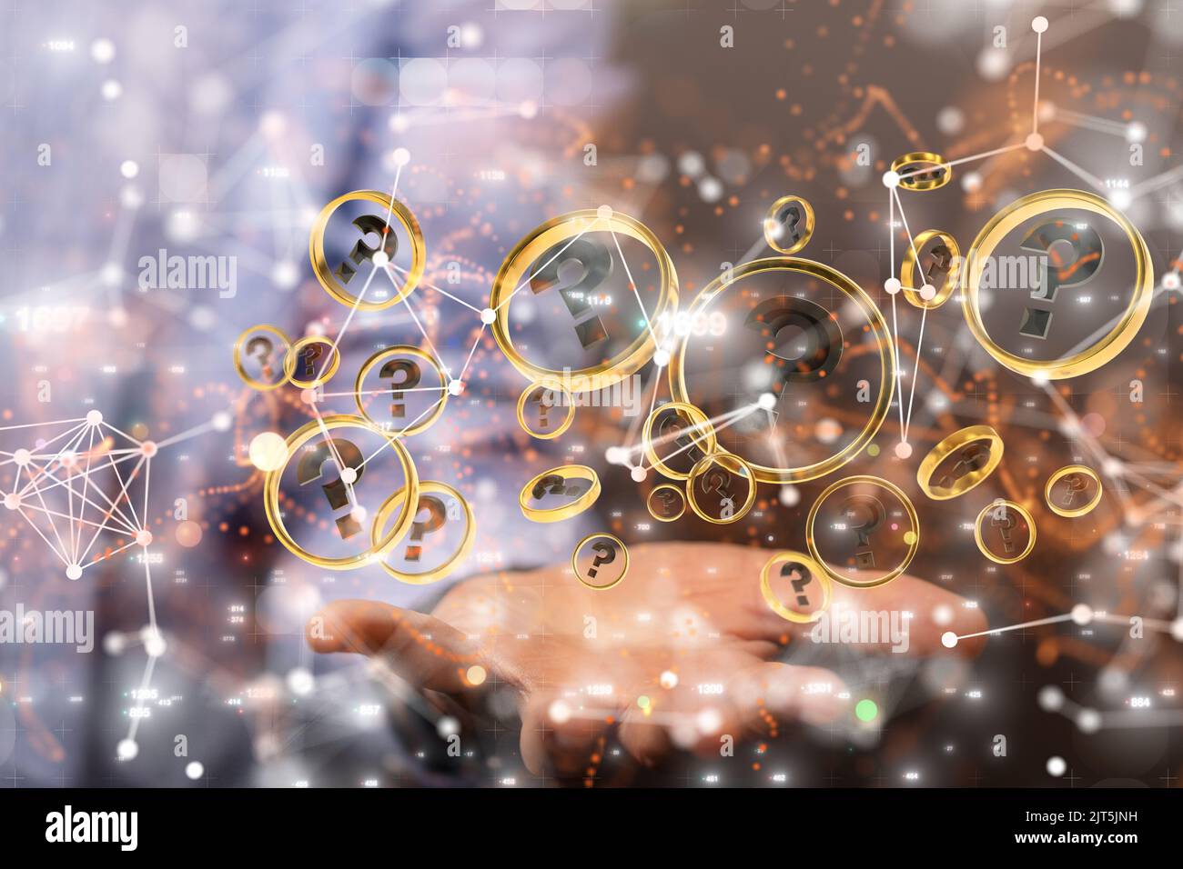 A 3D rendered paragraph section sign hovering in mans hand Stock Photo ...