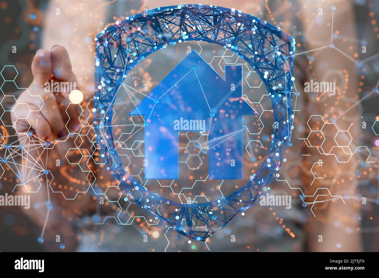 A 3D rendered neural network hovering in man's hand Stock Photo - Alamy
