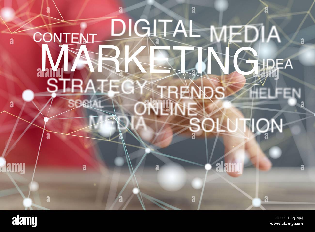 A 3D rendered neural network hovering in man's hand Stock Photo - Alamy