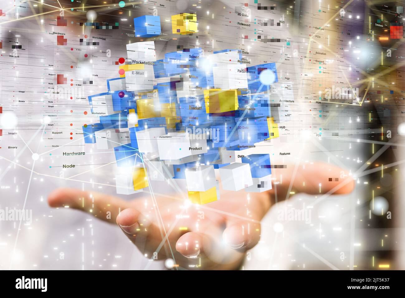 A 3D rendered paragraph section sign hovering in mans hand Stock Photo ...