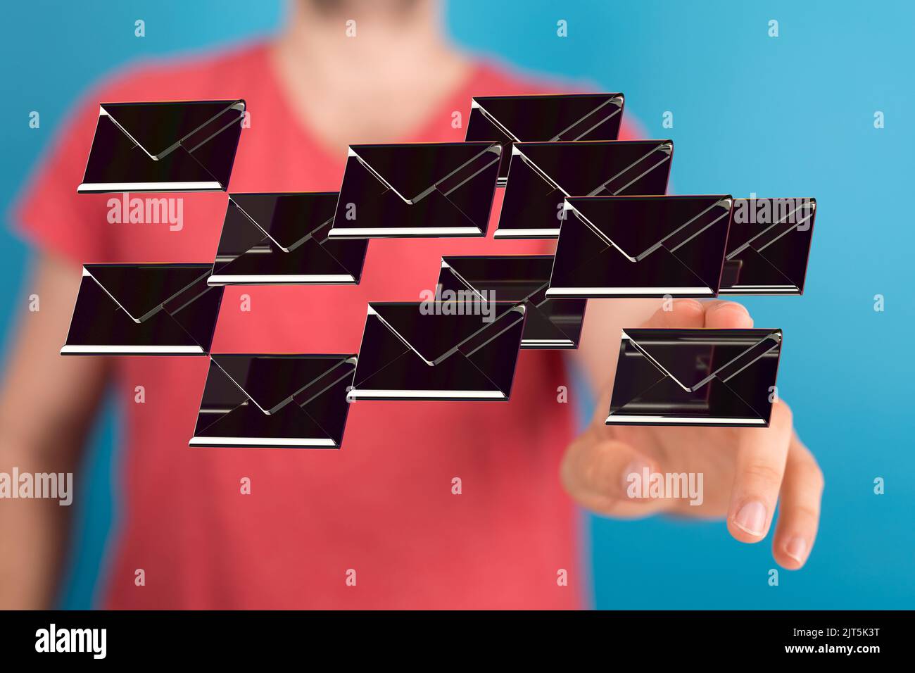 A 3D rendered paragraph section mail sign hovering in mans hand Stock ...