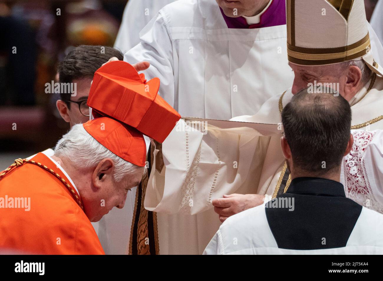 New Cardinal Jean-Marc Aveline receives the red three-cornered biretta ...
