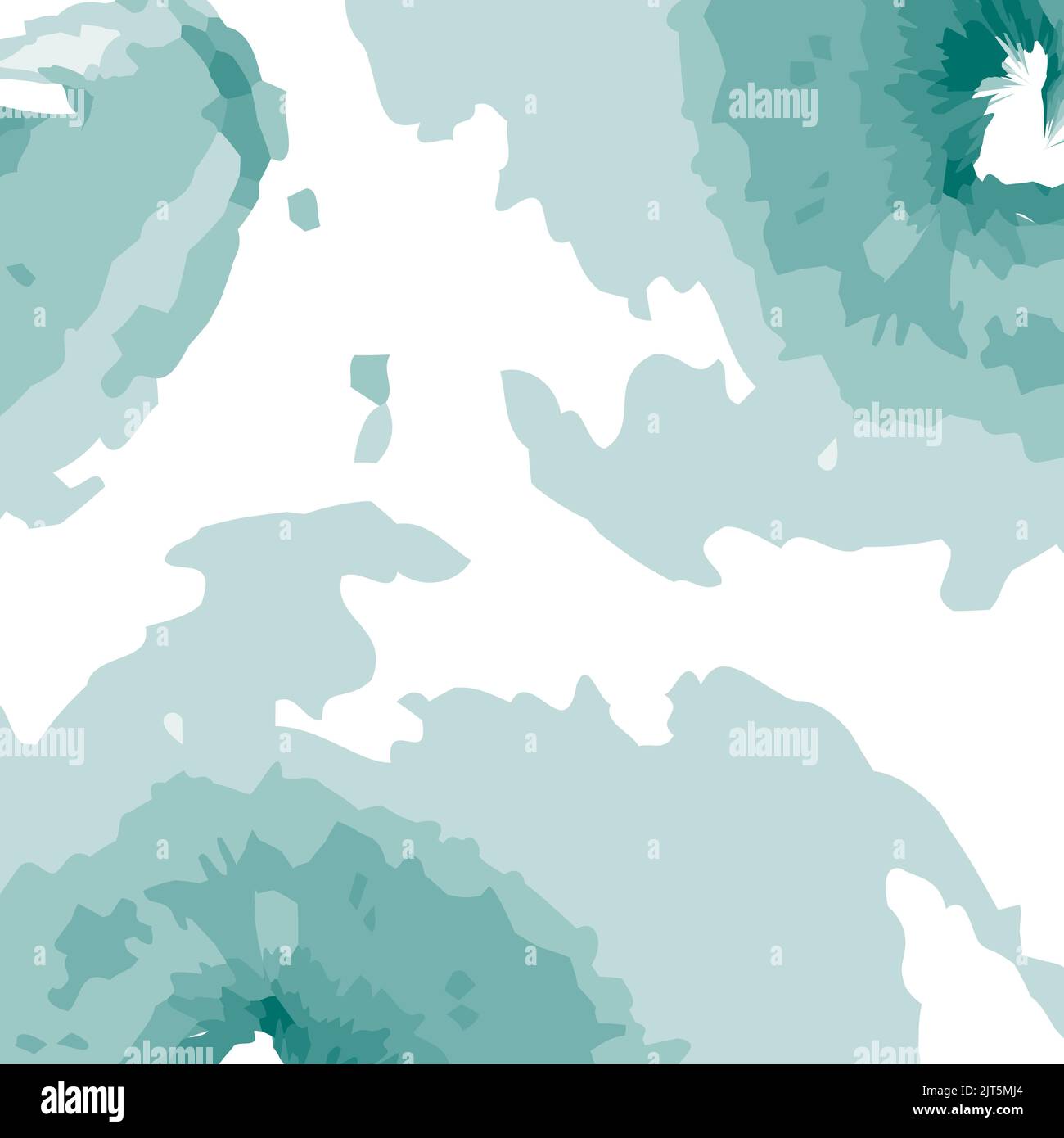 Abstract blots in trendy autumnal green hues in watercolor manner ...