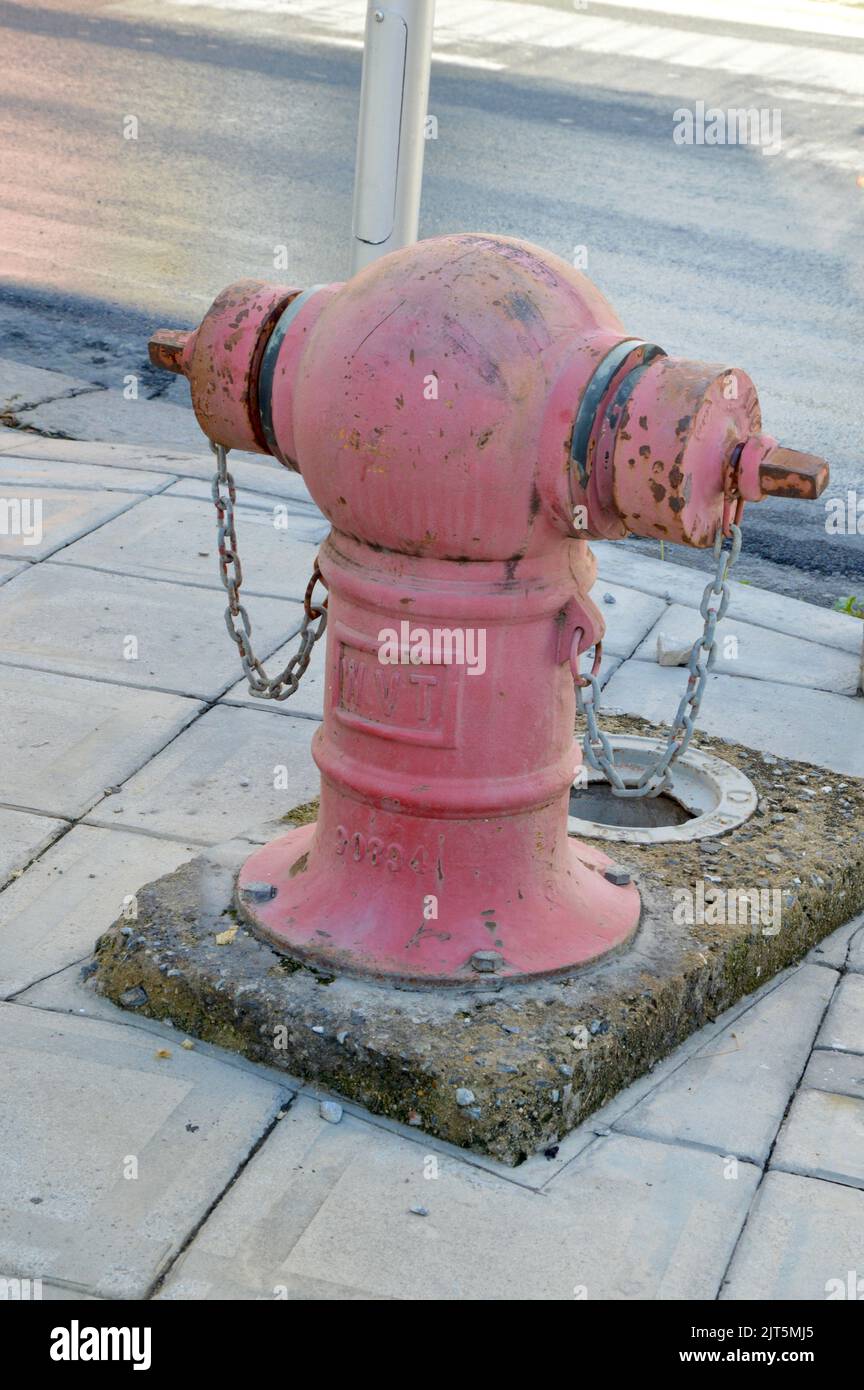 Fire Hydrant on the Road Stock Photo - Alamy